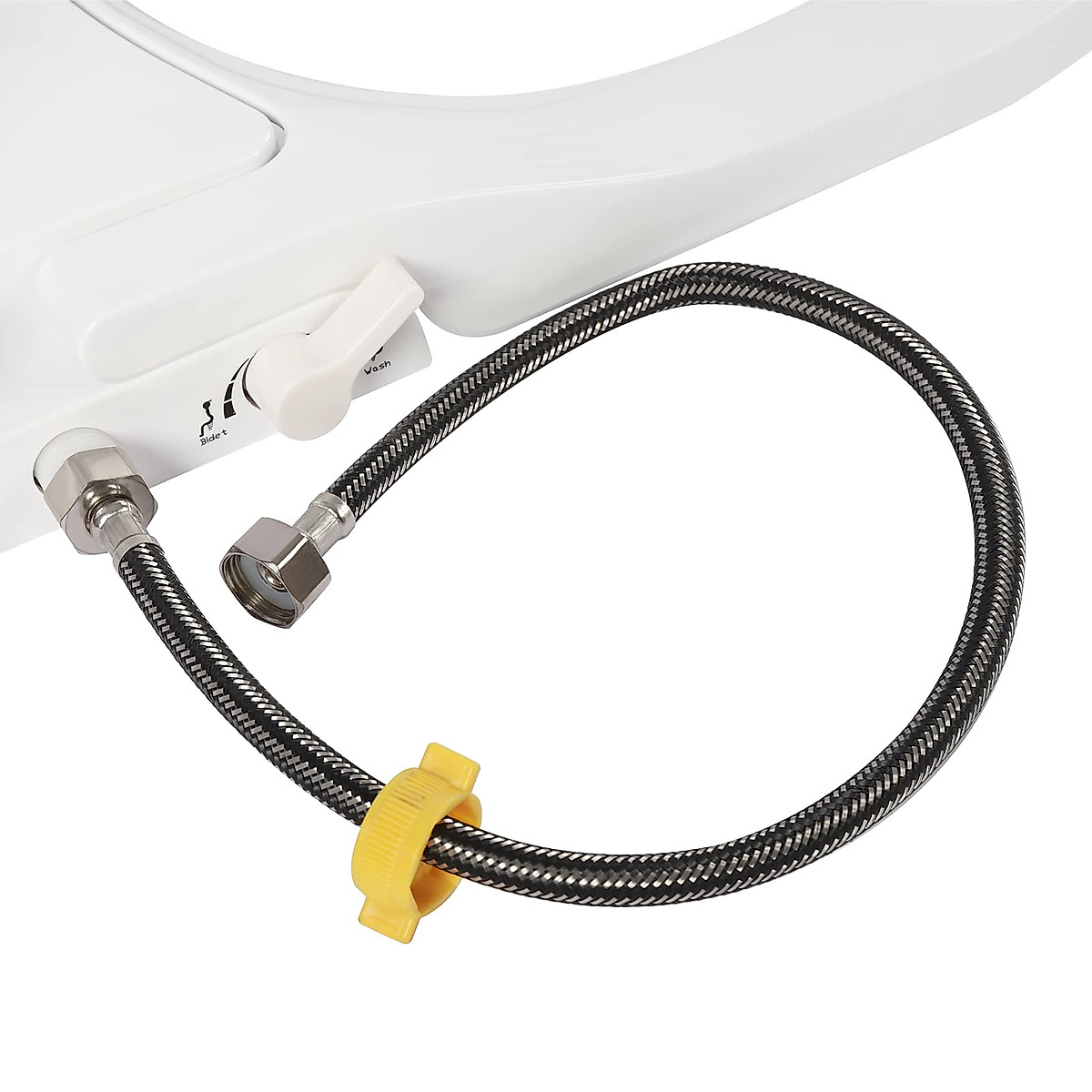 Toilet Seat Bidet, Bidet Seats, Non-Electric Bidet Toilet Seat, Fits Elongated Toilets, White, Dual Nozzle System - Bidet with Easy Installation