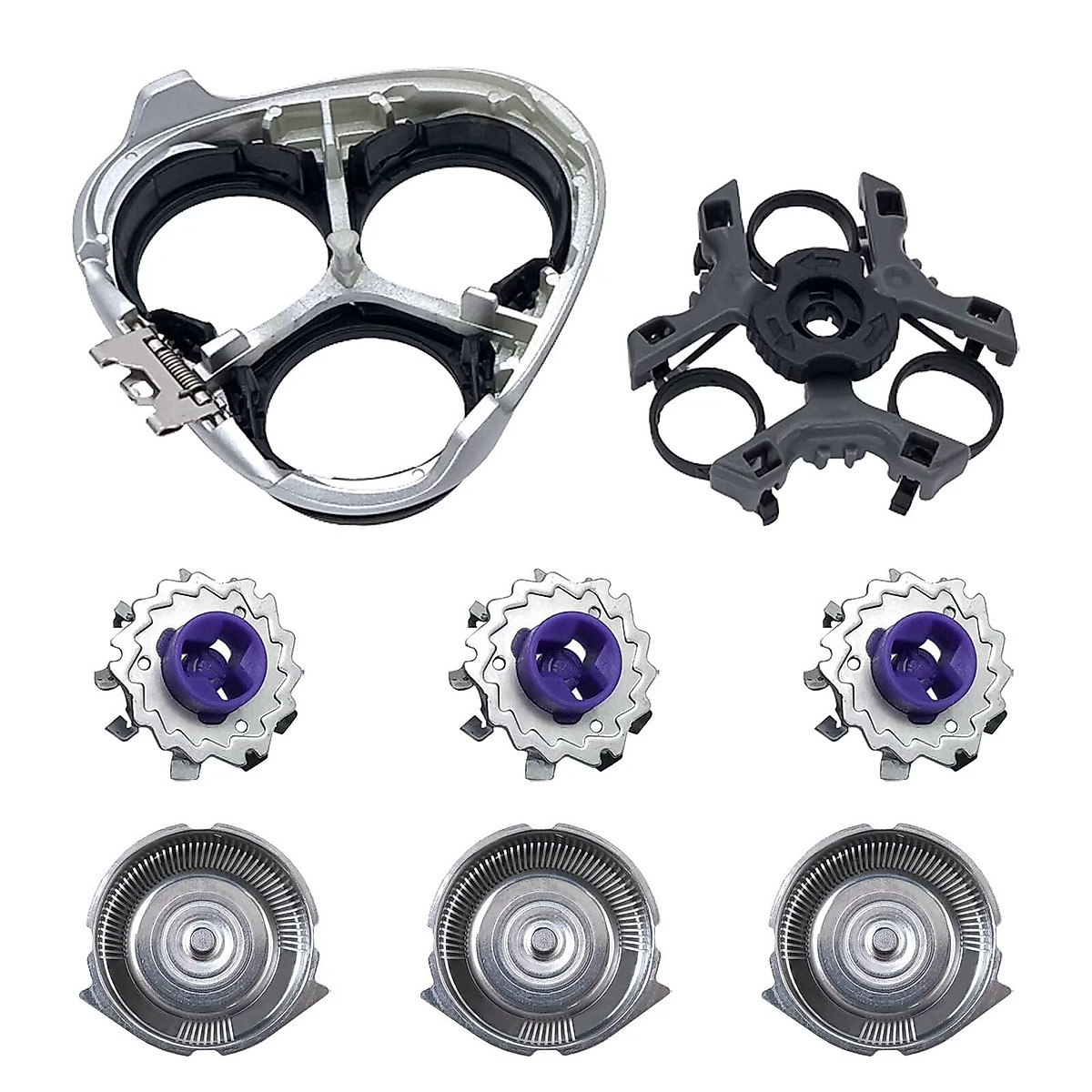 Replacement Complete Head Assembly for Replacing Philips Norelco AT750, AT751, AT752, AT753, AT790, AT810, AT811, AT814, AT815, AT890, AT893, PT710, PT715, PT725, PT730, PT734, PT735, PT860, PT861