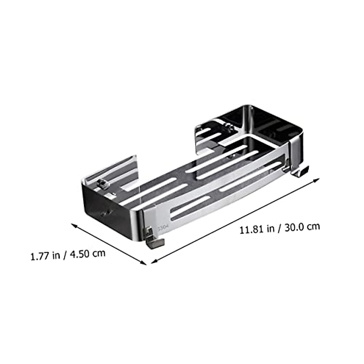 KONTONTY 2pcs Corner Shelf Corner Shower Mount Shelves Storage Stand Kitchen Triangle Rack Bathroom Shower Shelf Wall Mounted Shelves Black Shelf Stainless Steel Silver