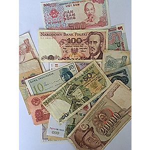 Lot of 18 Different Collectible Banknotes, Old and Uncirculated