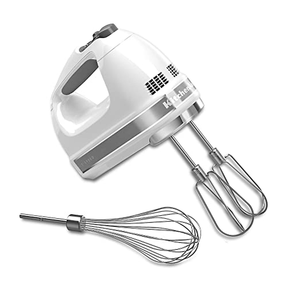 KitchenAid 7-Speed Mixer-KHM7210 Hand Mixer, White and KitchenAid KHMFEB2 Flex Edge Beater Accessory
