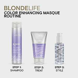 Joico Blonde Life Violet Conditioner | For Cool & Bright Blonde Hair | Neutralize Brassy Tones | Banish Yellow Tones | Boost Shine | Sulfate Free | With Monoi & Tamanu Oil | 8.5 Fl Oz