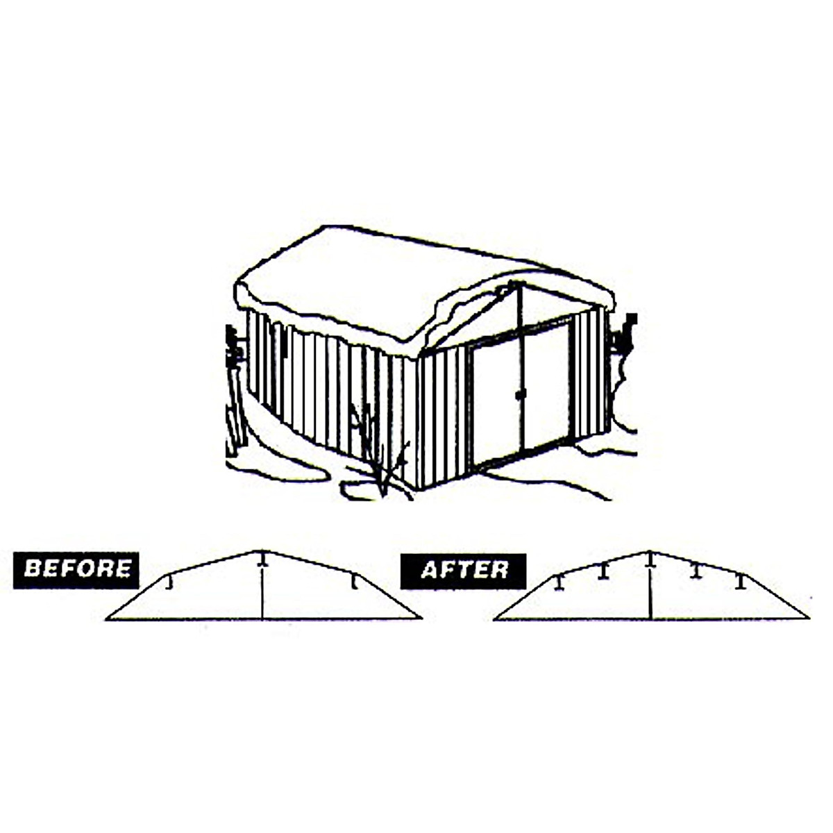 Arrow Roof Strengthening Kit for 10' x 12 (Except Swing Door Sheds), Steel