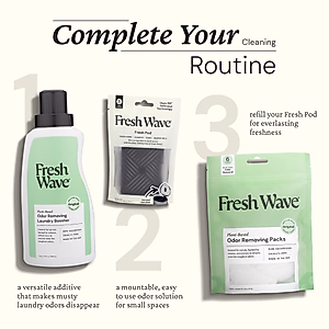 Fresh Wave Odor Eliminating & Deodorizing Packs, Bag of 6 - Safer Odor Relief for Small Spaces, Natural Plant-Based Odor Eliminator, Odor Absorbers for Home