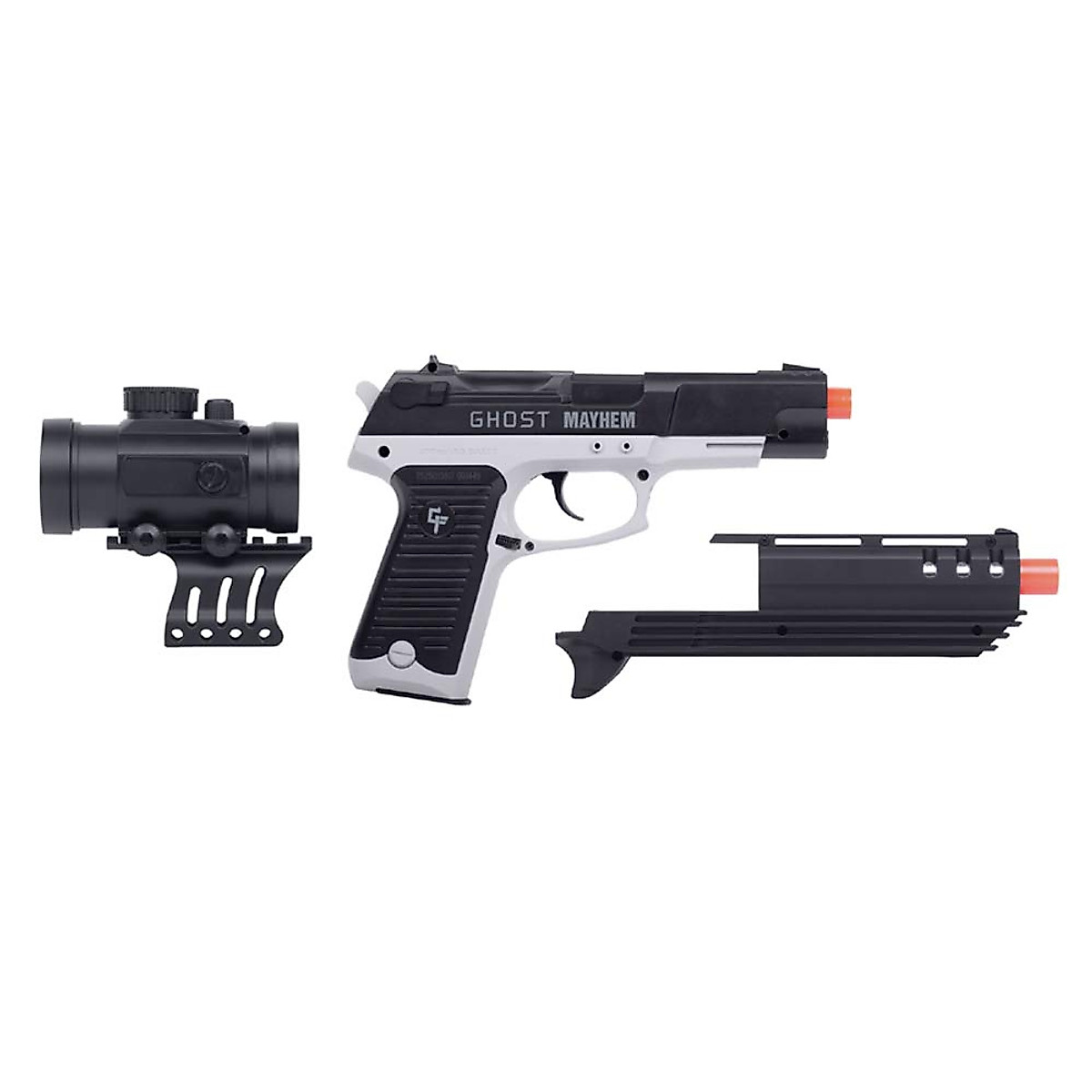 Game Face GFM39PG Ghost Mayhem Spring-Powered Single-Shot Airsoft Pistol