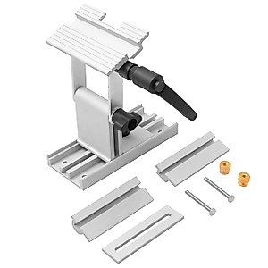 Peachtree Woodworking Supply Adjustable Replacement Tool Rest Sharpening Jig for 6 inch or 8 inch Bench Grinders and Sanders • Includes a Pivoting and Flat Miter Slide