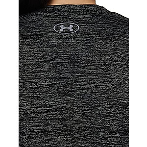 Under Armour Women's Tech Twist Graphic Short Sleeve T-Shirt, (001) Black Medium Heather/White/Steel, XX-Large