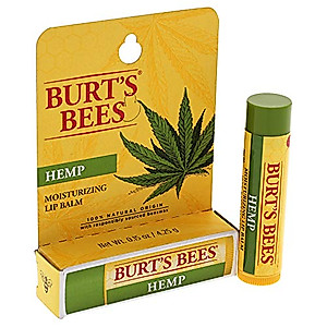 Burts Bees 100% Natural Origin Moisturizing Lip Balm, Hemp with Beeswax, 0.15 Oz