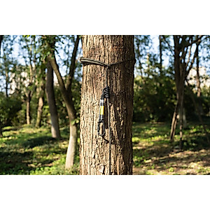 SENFU Hunting Safety Linemans Rope 10ft with Prusik Knot and Single Carabiner for Hunter Climbing Tree Stand Hanging Ladder Stand or Bow Lifeline,Fall Protection When Hunting on Stands