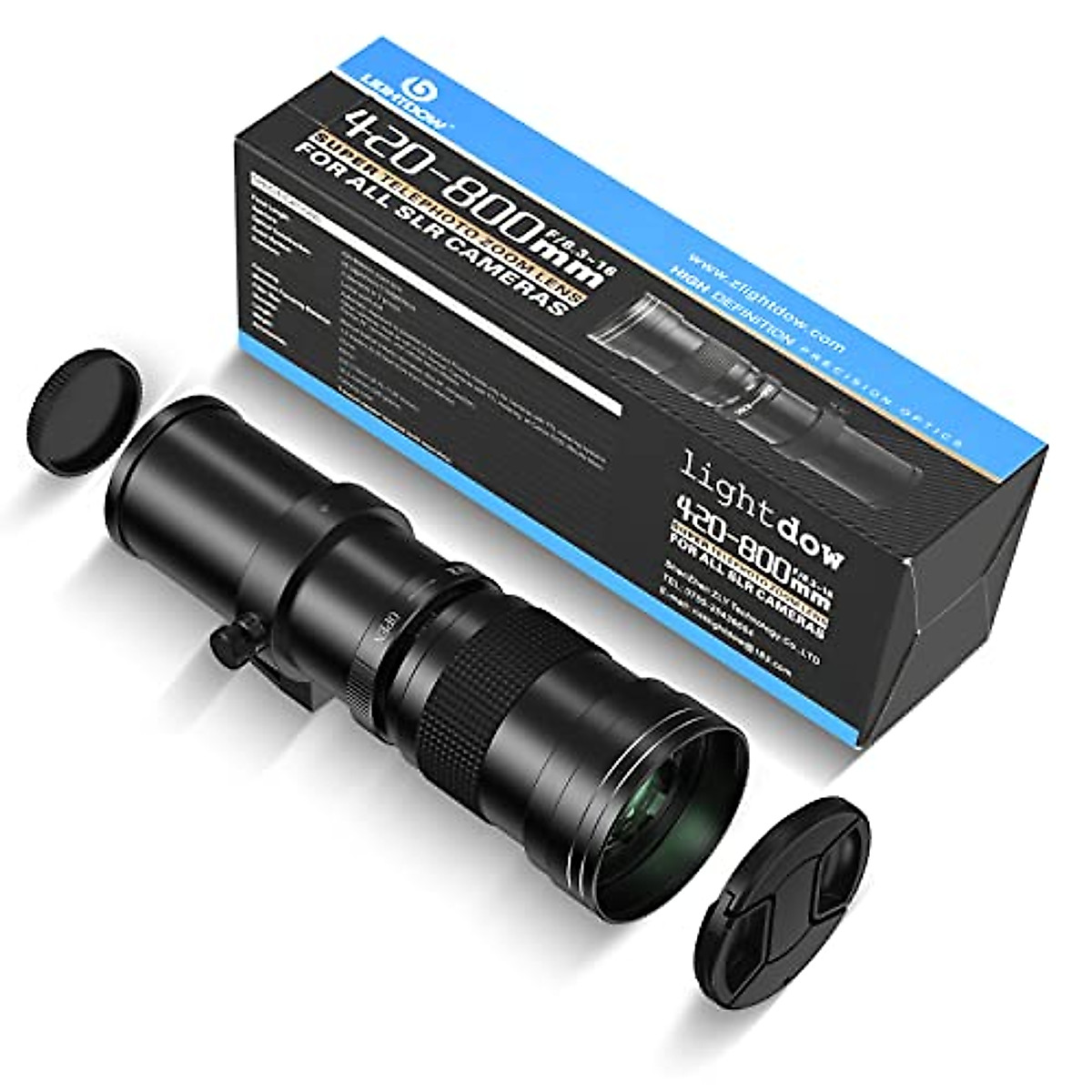 Ultra Telephoto 420-800mm F8.3 Manual Zoom Lens for Nikon DSLR F-Mount Cameras(D850 D810 D800 D610 D750 D500 D7200 D7500 D7100 D5600 D5300 D600 D3500 D3400 D3300 D3200 D5200 D5100 D5000 D7000 D700)