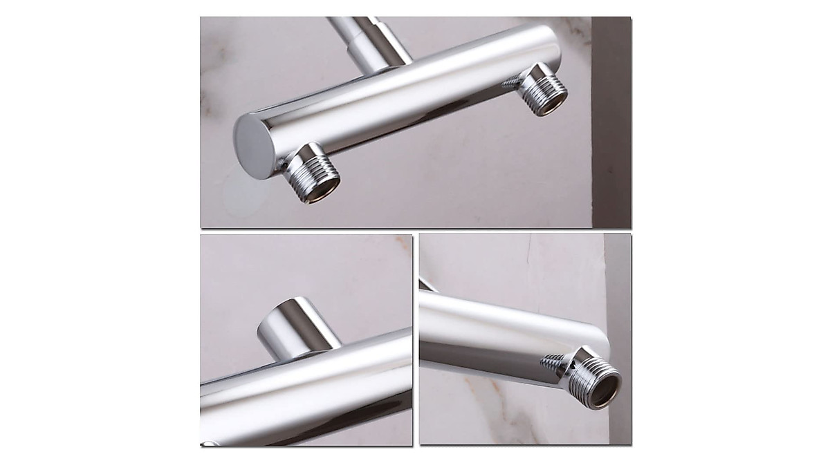 AZOS Chrome Double Outlet Shower Manifold for Dual Showers