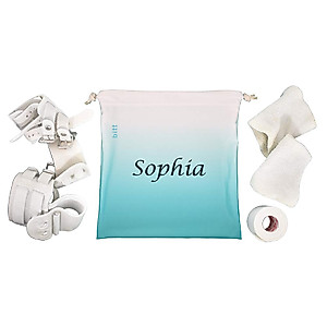 Bitt Sportswear Personalized Gymnastics Grip Bag - Ombre Colors, Customized Bag with Crystals Option (Teal Ombre)