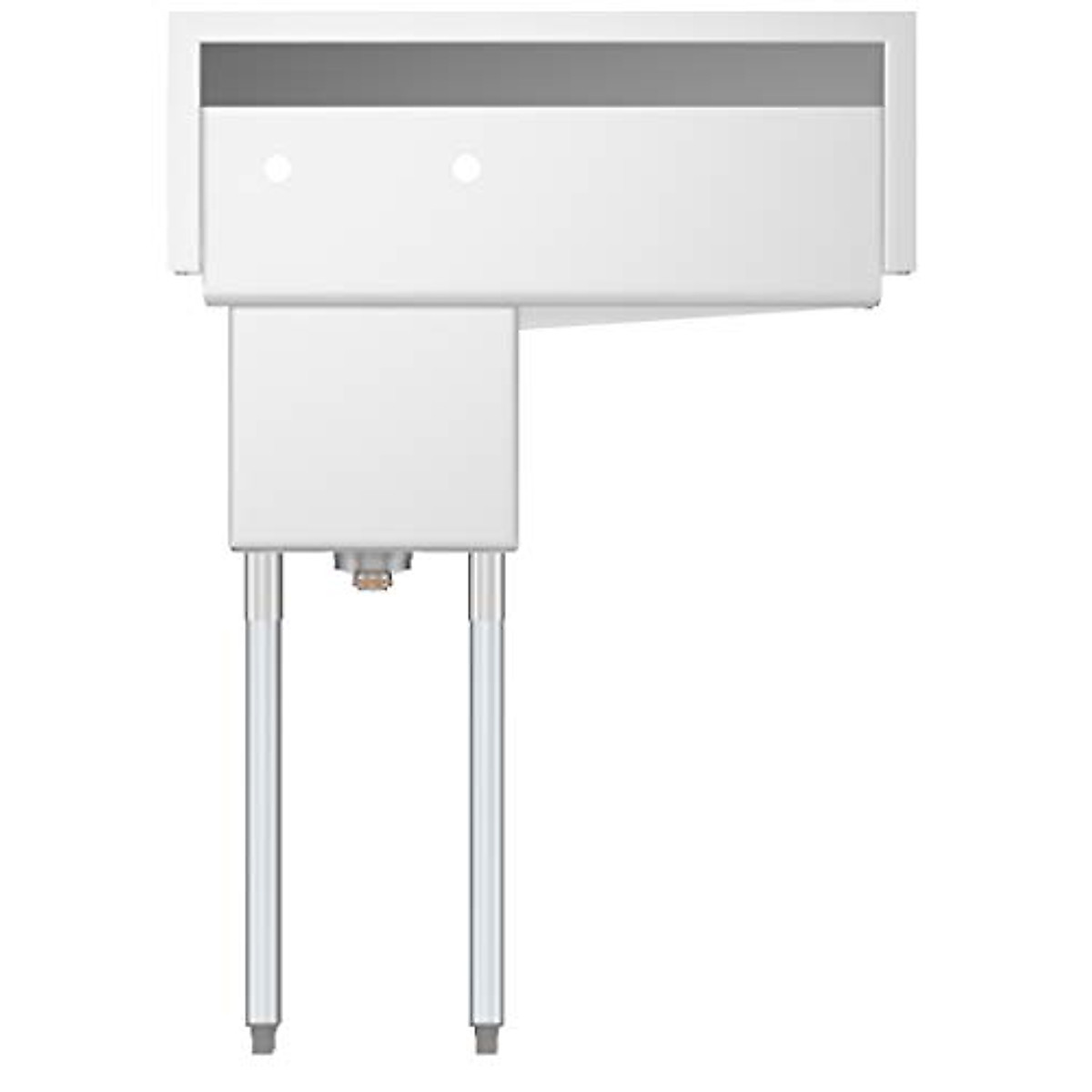 KoolMore 1 Compartment Stainless Steel Commercial Kitchen Prep & Utility Sink with Drainboard - Bowl Size 12" x 16" x 10"