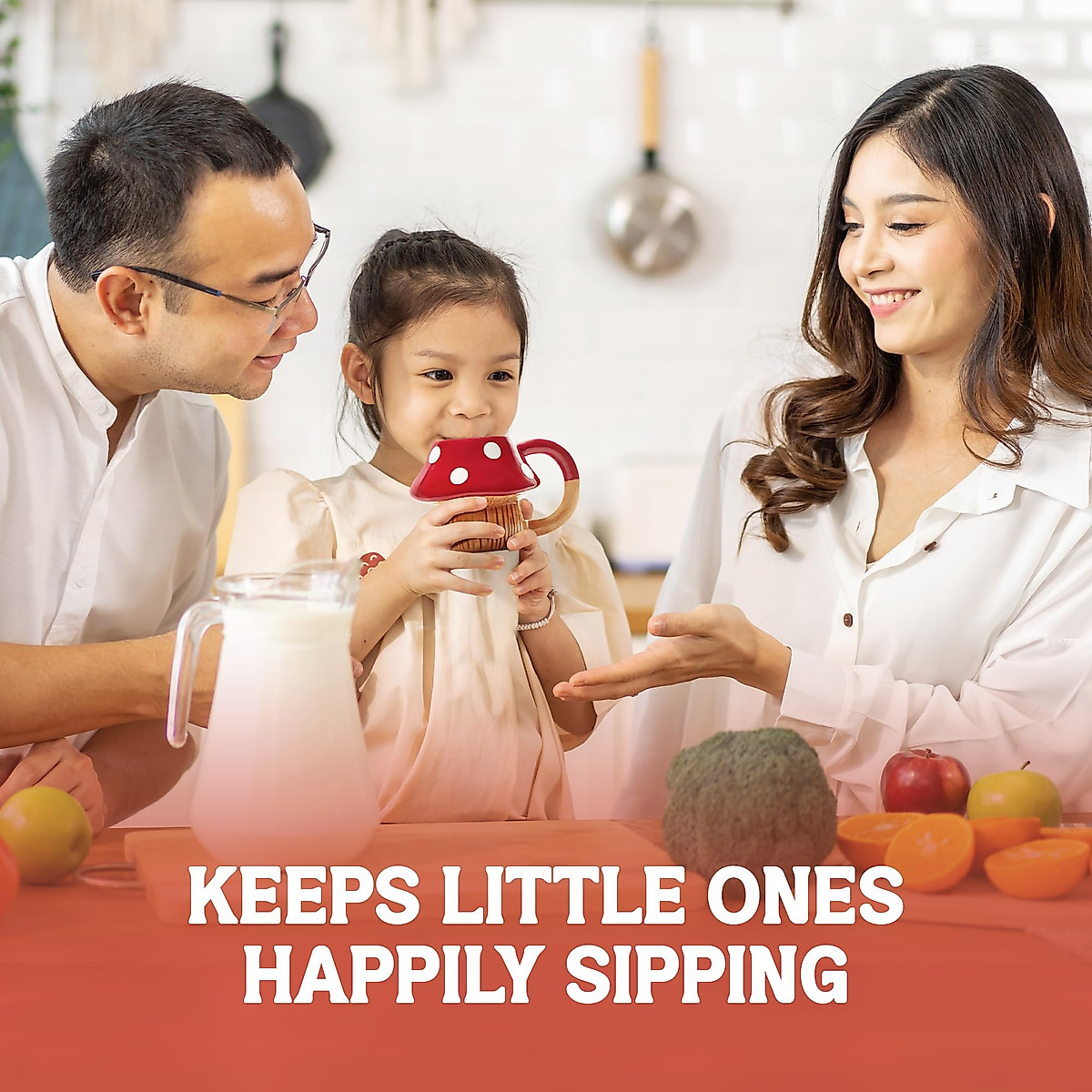 Mushroom Mug 12oz - Cute Ceramic Mushroom Cup for Coffee Tea and Mushroom Themed GIfts - Cool Cottagecore Aesthetic Kawaii Unique Fun Funky Novelty Hippie Fungi Toadstool Enamel Mushroom Decor Stuff