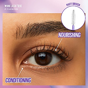 KAJA 3-in-1Mascara Set - Wink Lash Trio | with Panthenol, Clear Eye Serum, Volumizing, Intense Length and Thickening Mascaras, Black, Irritation Tested, Primer, Brow Gel, Long Lashes,