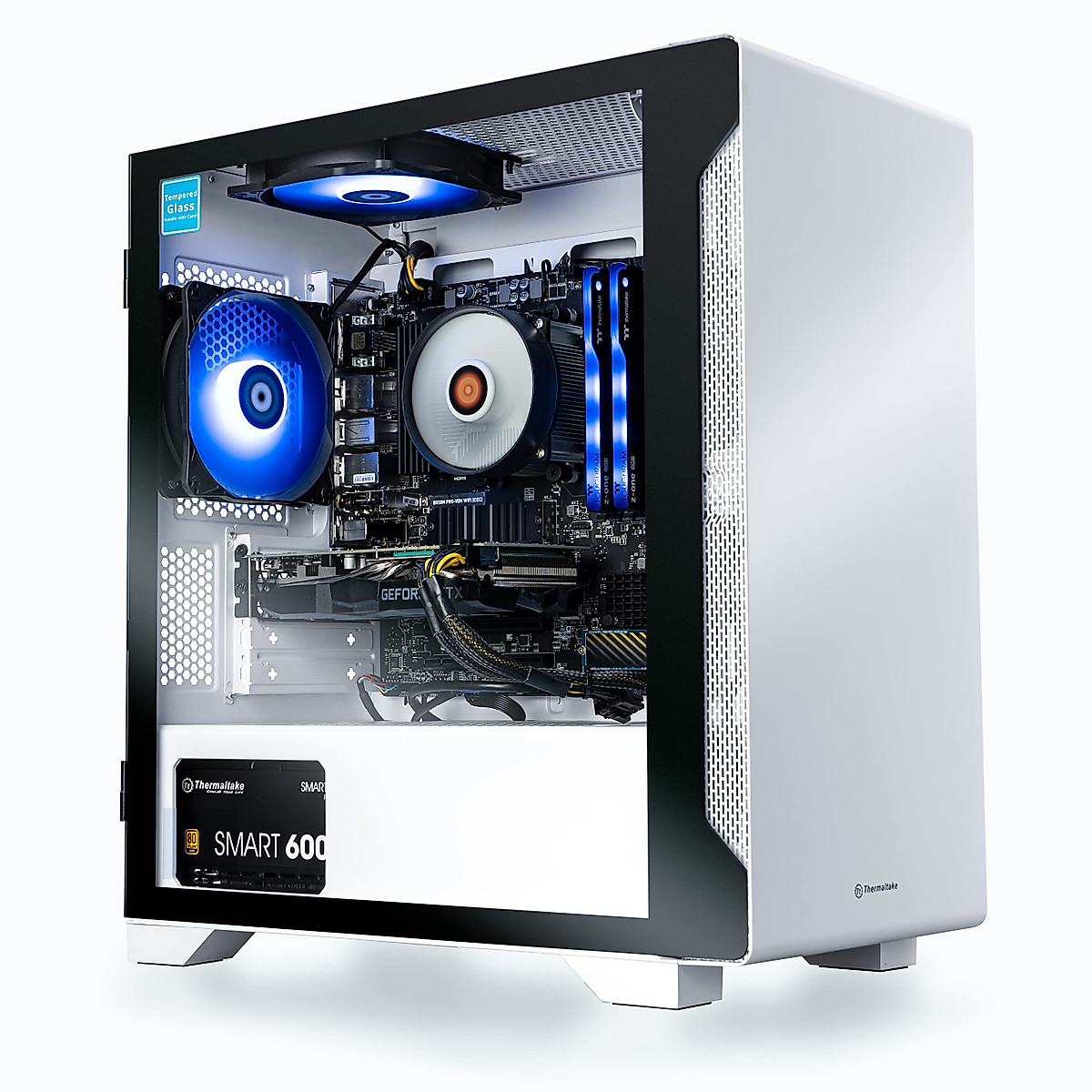 Thermaltake LCGS Glacier 166 Gaming PC (AMD Ryzen™ 5 3600 6-core, ToughRam Z-ONE 3600Mhz 16GB RGB Memory, NVIDIA GeForce® GTX 1660 Super 6GB, 1TB M.2 NVMe, Win 10 Home) S1WT-B550-G16-LCS