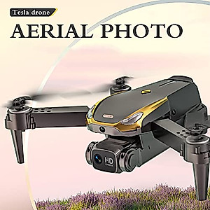 Drones With Camera For Adults 1080P HD, Foldable FPV Drone, Mini Drone with Camera, Headless Mode, Altitude Hold, 360° Flip, Speed Adjustment, One Key Start, Remote Control Toys Gifts (2×Camera)