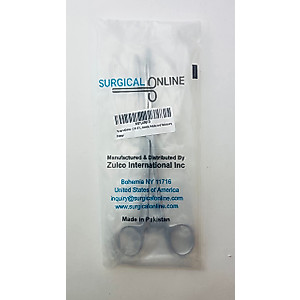 SURGICAL ONLINE 2 Piece Curved & Straight 8" Hemostat Set, Stainless Steel Locking Tweezer Clamps - Ideal Hemostats for Nurses, Fishing Forceps, Crafts and Hobby