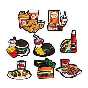 XQNB Lot of 30,50,100 PVC Random Shoe Charms Different Bottle for Shoes Decoration Party Gifts-50pcs