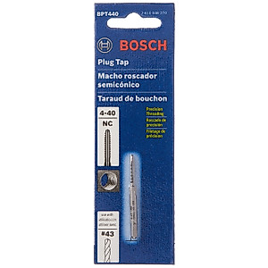 Bosch BPT440 4-40 High-Carbon Steel Machine Screw Plug Tap