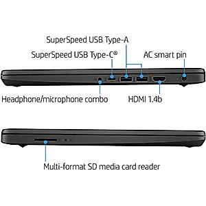 HP 14" Chromebook for Student and Business, HD Thin and Light Chromebook Laptop, Intel Celeron N4120, 16GB RAM, 192GB Storage (64GB eMMC+5ave 128GB Flash Memory), HDMI, Wi-Fi, Chrome Os, Black