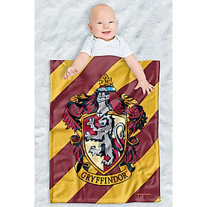 Harry Potter Lightweight Baby Blanket, 30"X40", Gryffindor Crest Unisex for Infants Girls & Boys