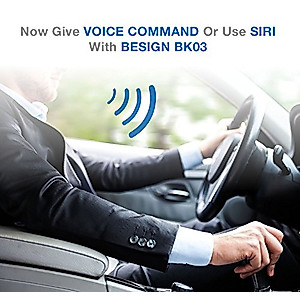 Besign Bluetooth 4.1 Car Kit for Handsfree Talking and Music Streaming, Wireless Audio Receiver with Dual Port USB Car Charger and Ground Loop Noise Isolator for Car with 3.5mm AUX Input Port