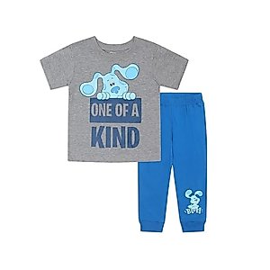Nickelodeon Blue's Clues Boys Short Sleeve T-Shirt and Pants Set for Toddlers