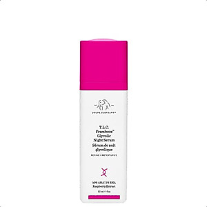Drunk Elephant T.L.C. Framboos Glycolic Night Serum - Skin Care Brightening Night Serum. Repackaging (30 mL / 1 Fl Oz)