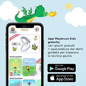 Playbrush Smart Sonic Kids Electric Toothbrush (Blue/Pink)