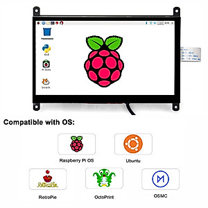 OSOYOO 7 Inch DSI Touch Screen LCD Display 800x480 for Raspberry Pi 5 4 3A 3B+ 2 - Portable Capacitive Touchscreen Monitor with DSI Cable - Great for DIY IOT Circuits and Coding Beginners