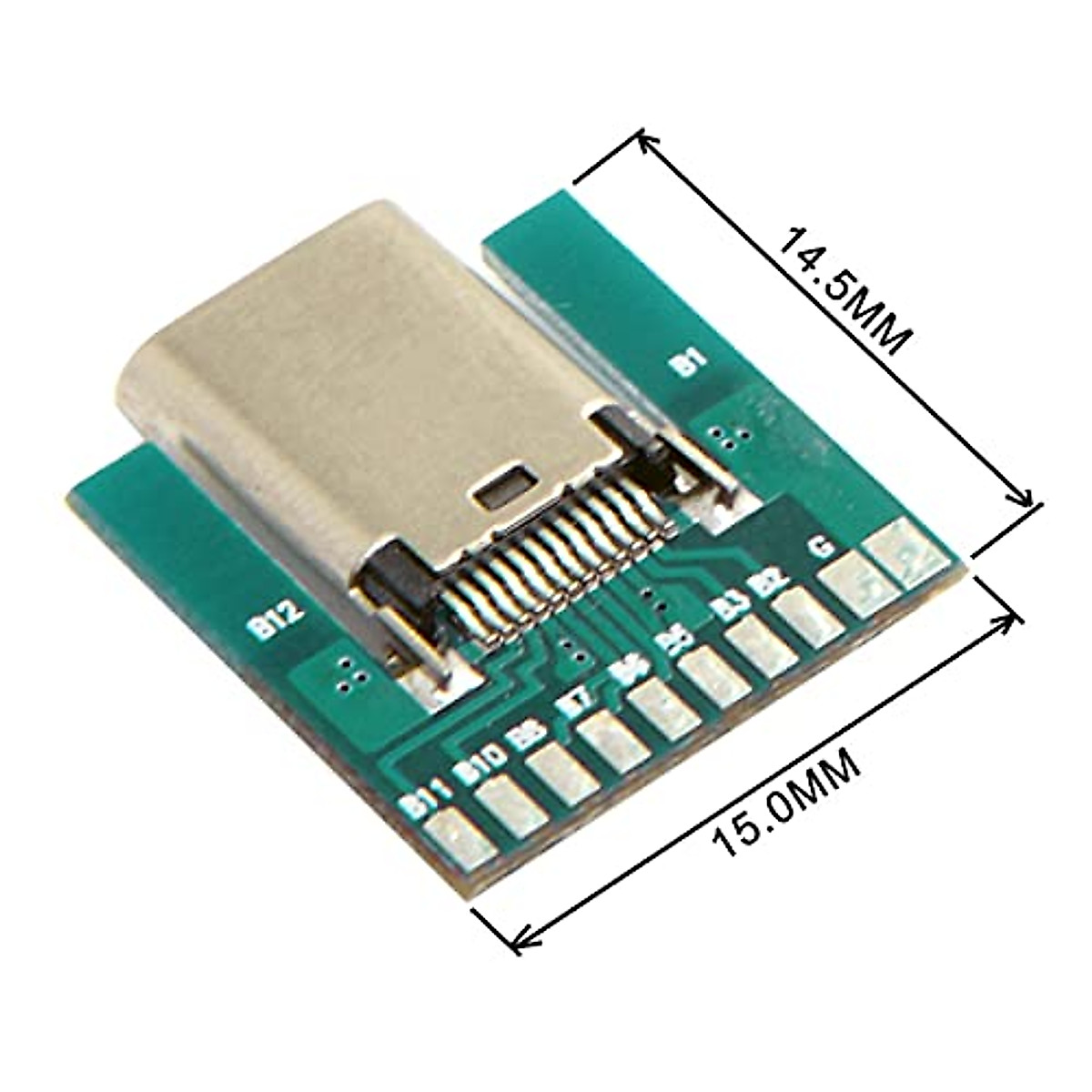 chenyang USB C DIY Connector USB 3.1 Type C 24Pin Male Plug ＆ Female Socket Port Repair Replacement Solder Adapter with PCB Board