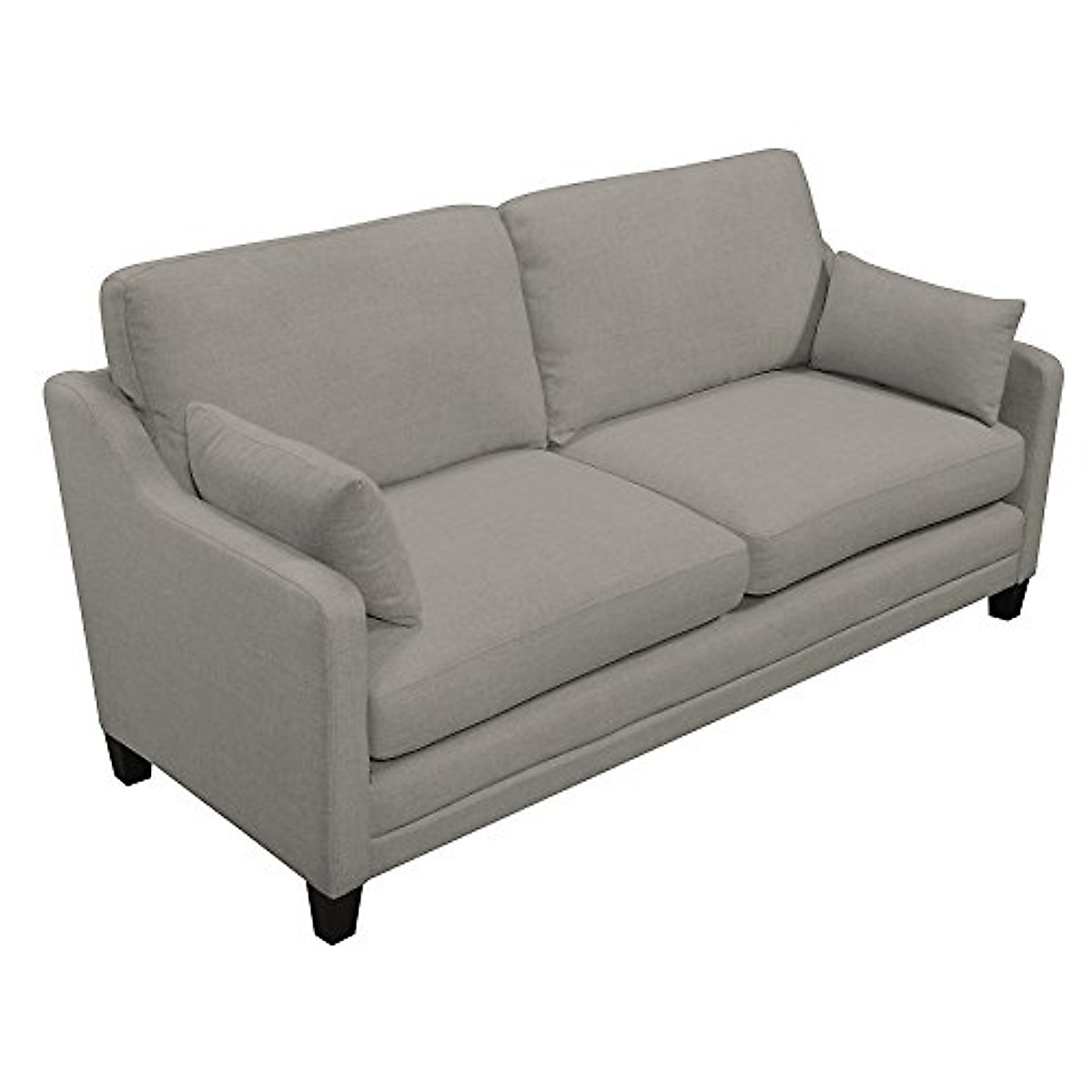 Serta Carmina 75 Contemporary Upholstered Living Room Sofa, Modern Couch for Two or Three, High Plush Seat Cushions and Back Pillows, Easy Assembly, Rhine Gray