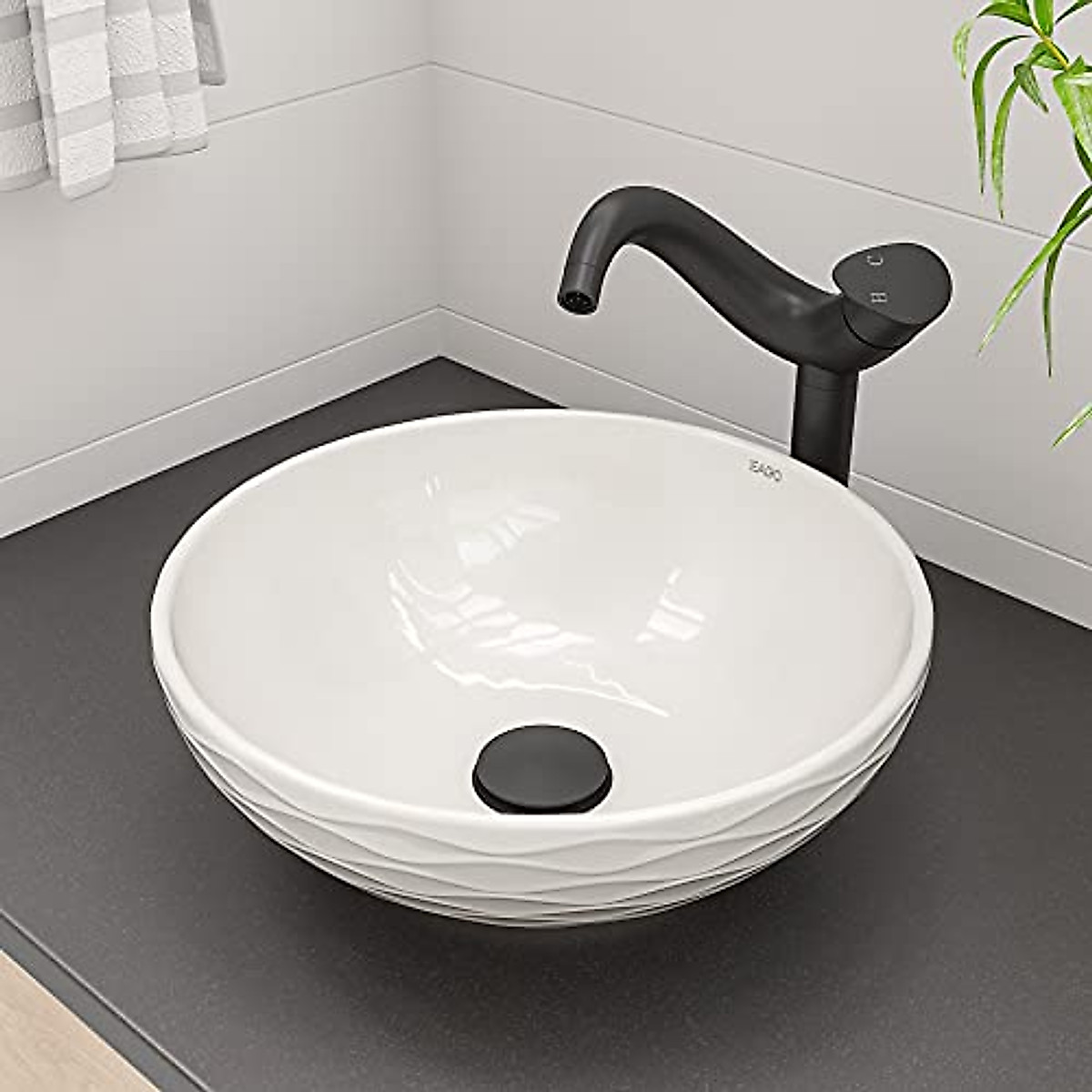 ALFI brand AB9055-BM Bathroom Sink Drain, 7.63"L x 2.75"W x 2.75"H, Black Matte