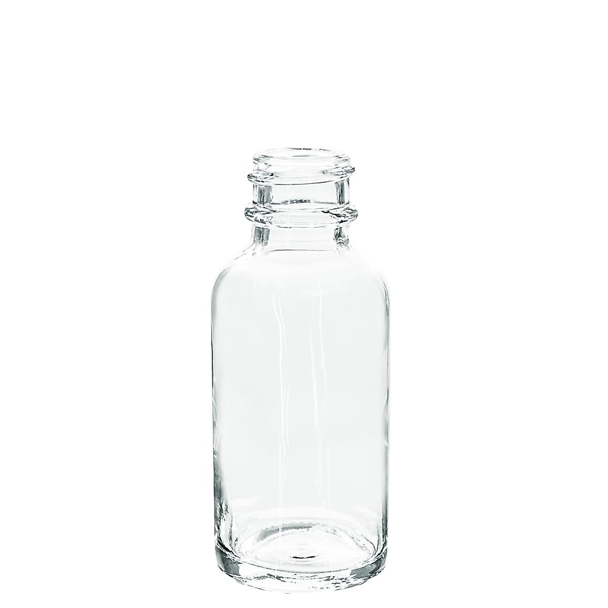 (Pack of 108) 1 oz. Clear Boston Round with Black Graduated Glass Dropper