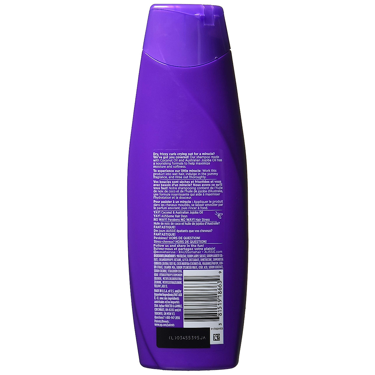 Aussie Miracle Curls Shampoo, 12.1 Ounce (Pack of 6)