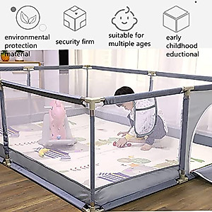 YUNGU Baby Playpen , Playpens Babies , Infant Playard Gates ,Indoor & Outdoor Kids Activity Center,Sturdy Baby Fence Play Area Babies, Toddlers, Infants (70.8778.7425.59inch), 70.87*78.74*25.59 Inch