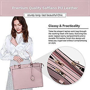 17 Inch Tote Bag for Women Work Ladies Briefcase Roomy Teacher Laptop/ Computer Bag with Multi-Pockets,Birthday Valentine's Mother's Day Graduation Gifts for Her