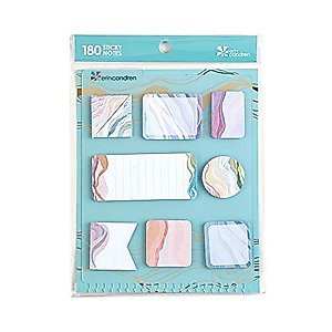 Erin Condren Snap-in Stylized Sticky Notes - 8 Pads with 20 Sheets Each (160 Sticky Notes) - Colorful Layers Design, Repositionable Adhesive Notes - Stay Organized On The Go