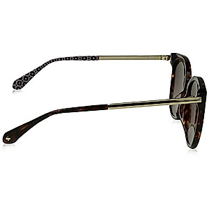 Kate Spade New York Women's Britton/G/S Square Sunglasses, Dark Havana/Brown Gradient, 55mm, 17mm