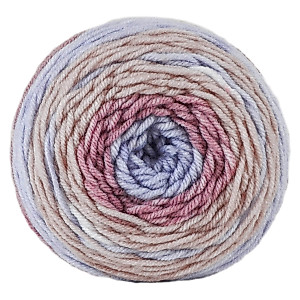 Premier Yarns Sweet Roll Yarn, Ideal Yarn for Crocheting and Knitting, Medium-Weight and Self-Striping Yarn, Made of Acrylic, Honey Lavender, 5 oz, 245 yards