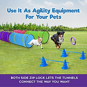 Hide N Side Kids Play Tunnels, Indoor Outdoor Crawl through Tunnel for Kids Dog Toddler Babies Children, Pop up Tunnel Gift Toy (Multi, 4 way)