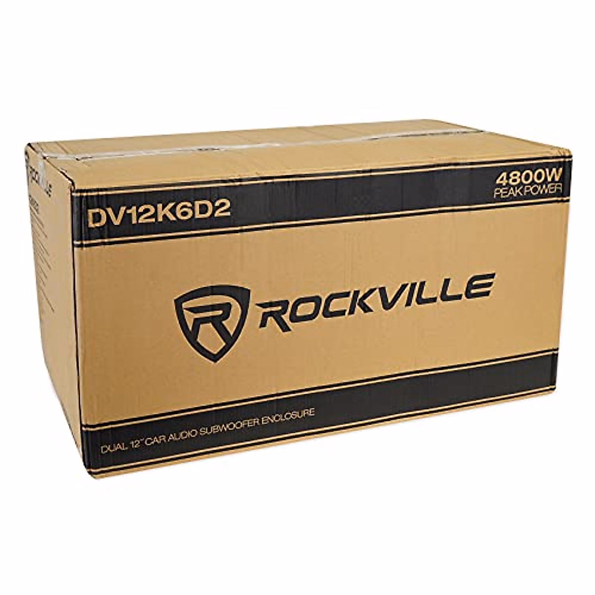 Rockville DV12K6D2 Dual 12" 4800w Car Audio Subwoofers Plexi Sub Enclosure Box