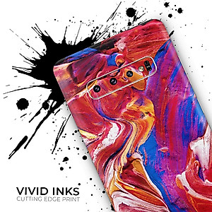 DesignSkinz Liquid Abstract Paint V44 Protective Vinyl Decal Wrap Skin Cover Compatible with The Samsung Galaxy S20 (Screen Trim & Back Glass Skin)