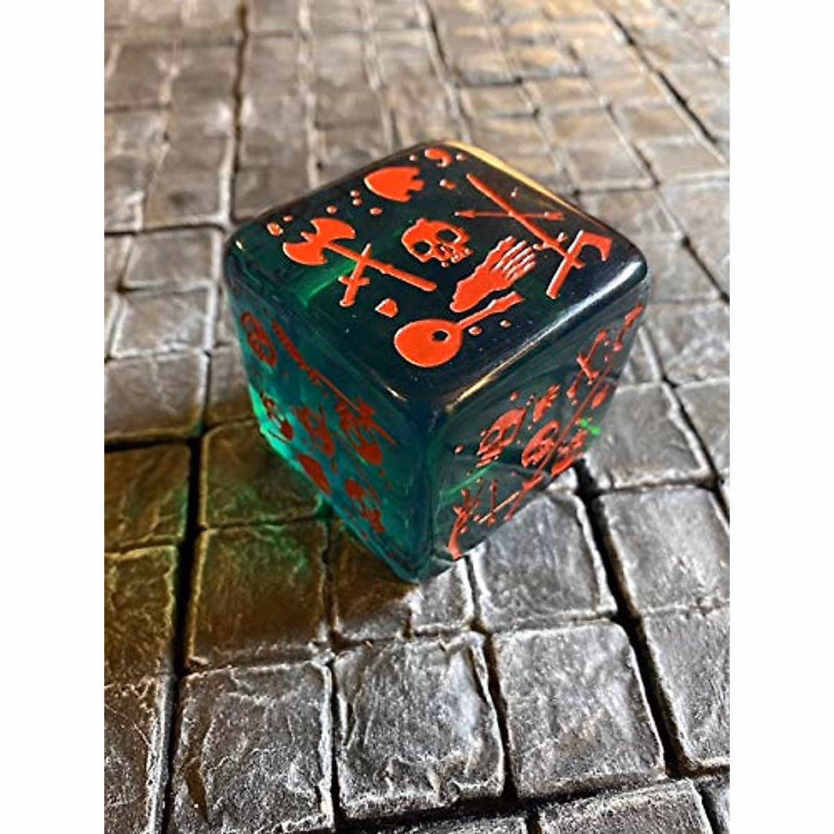 Massive Gelatinous Cube by Severed Books - 51mm Mini and Die - Six-Sided Dice - DND - Pathfinder RPG Roleplaying Game