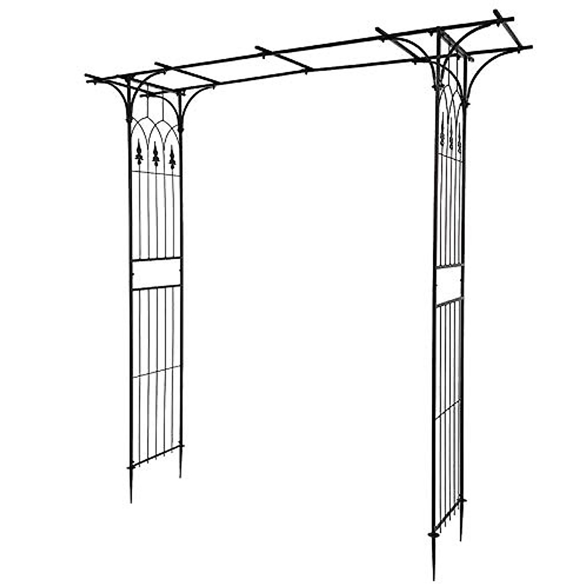 VINGLI Garden Arbor, Arch Archway for Wedding Ceremony Party, Steel Garden Trellis for Plant Climbing, Christmas Garden Decorations Pergola for Garden, Backyard, Lawn