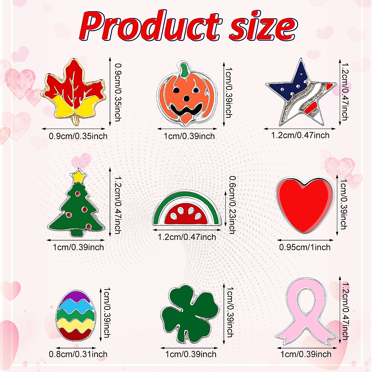 Bonuci 9 Pairs Holiday Earrings for Women Christmas Earrings Jewelry Gift Christmas Tree Clover Red Heart Earrings(Elegant Style)