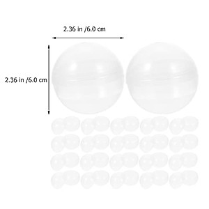 Uonlytech Vending Machine Empty Round Clear Capsules 50pcs 60mm Capsule for Gumball Machines Small Containers for Kids Party Favor Prize