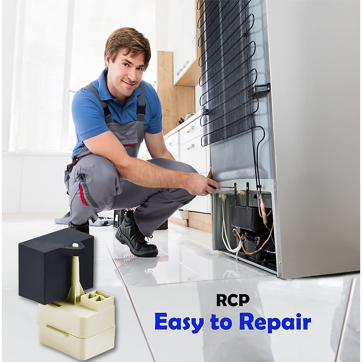 W10613606 Refrigerator Compressor Start Relay and Capacitor Compatible with Whirlpool Ken-More Kitchen-Aid fridges Replace W10416065 AP5787784 PS8746522 3023300 67003186