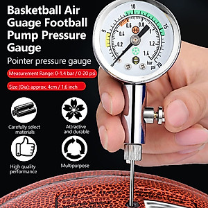 Air Pressure Gauge, Football Balls, Sports air Pressure Gauge, Pressure Gauge, Basketball, air Pressure, Football Pump, Pressure Gauge, Ball for All Ball valves